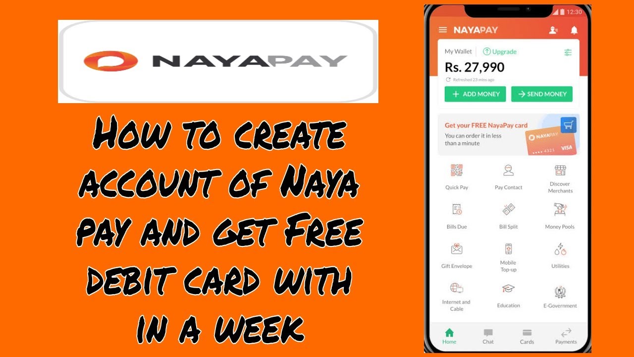 How to create Naya pay account and free card ll Free debit card ll Tech ...