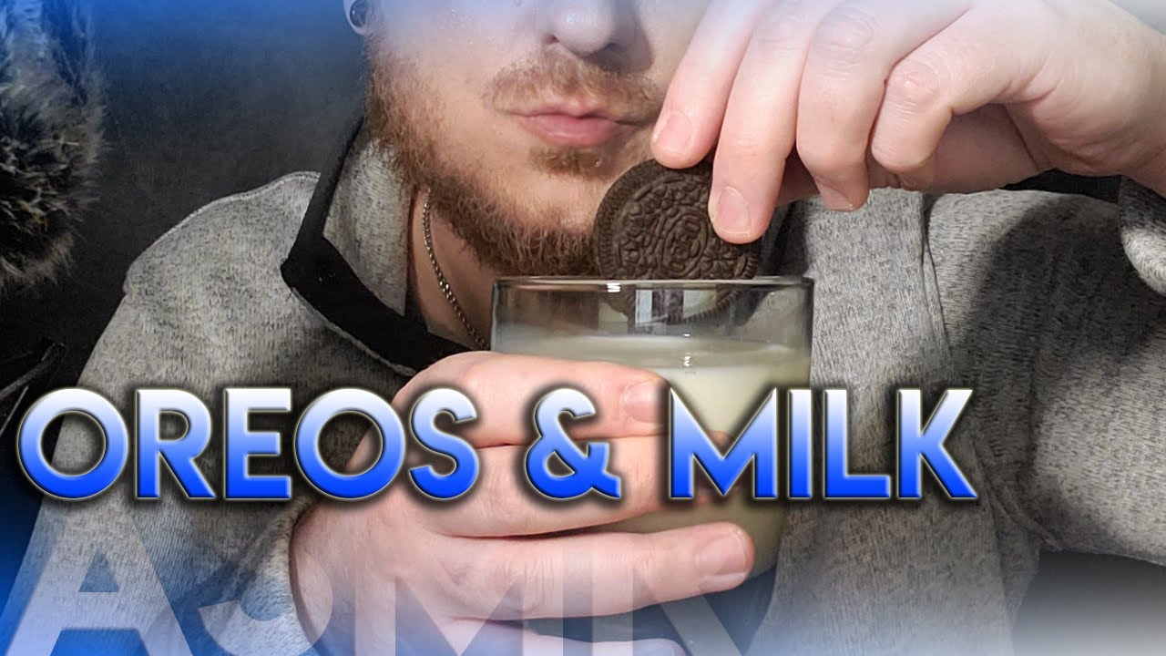 ASMR Oreos and Milk ::: Oreo Eating ASMR - YouTube