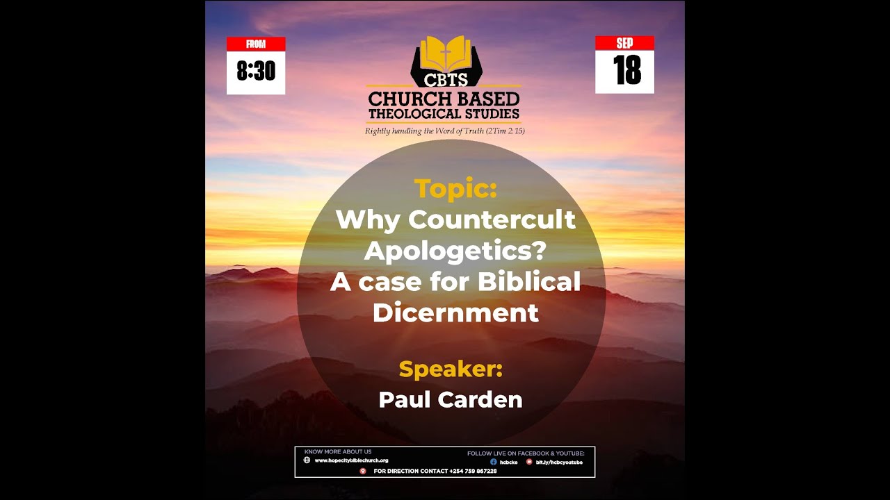 CBTS: Counter-Cult Apologetics, A Case For Biblical Discernment - YouTube