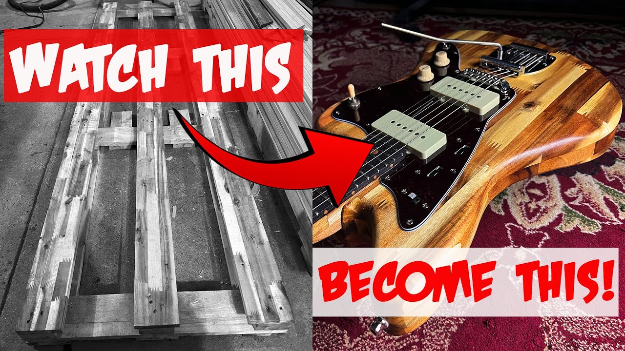 I Built a Handmade Pallet Wood Guitar from FREE Scrap - YouTube