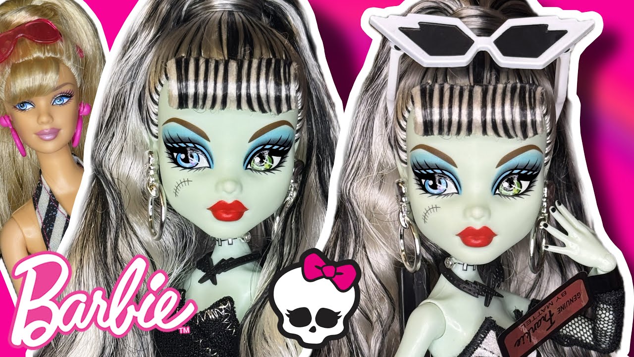 STITCHED WITH STYLE 🩷 Barbie x Monster High Frankie Stein Doll Review ...