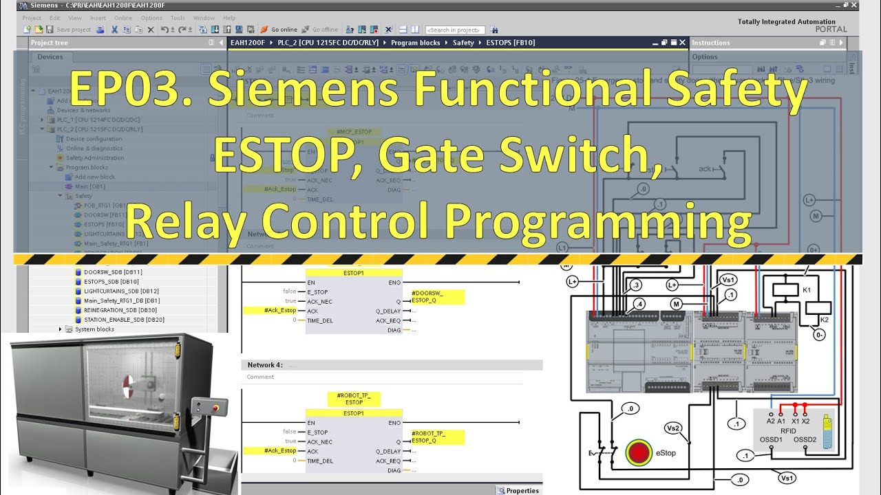 SA15. EP03 Siemens Functional Safety - EStop, GateSwitch, Relay Control ...