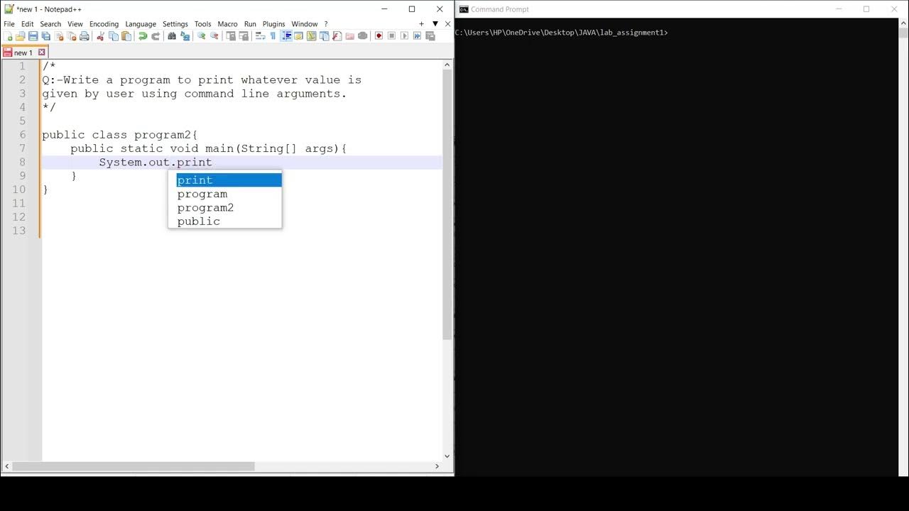 Write a program to print whatever value is given by user using command line arguments - YouTube