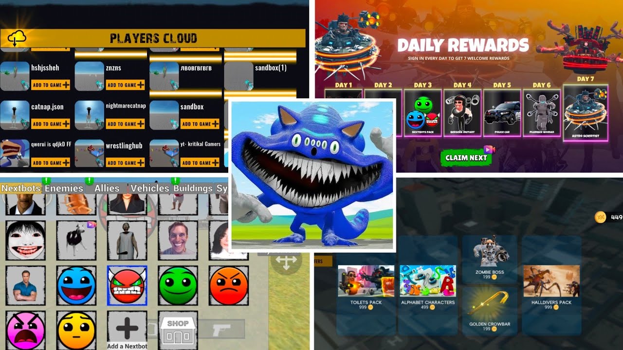 NextBots In Playground Mod Update, New Official Crowbar Added Selection ...