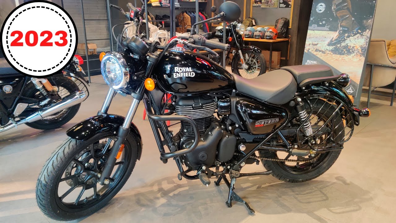 2023 New Royal Enfield Meteor 350 Custom Black😍Features | New Price ...