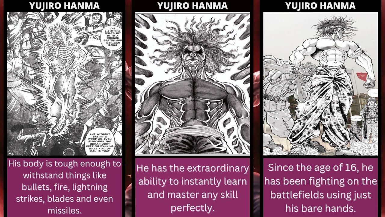 YUJIRO HANMA SUPERNATURAL ABILITY THAT BLOW YOUR MIND - BAKI MANGA ...