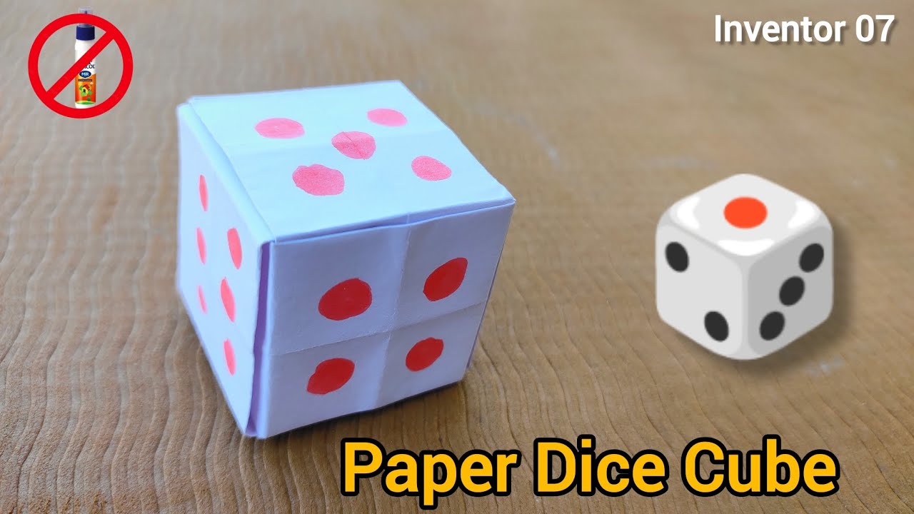 How To Make Paper Dice 🎲 ? || Paper Dice Cube Kaise banaye - YouTube