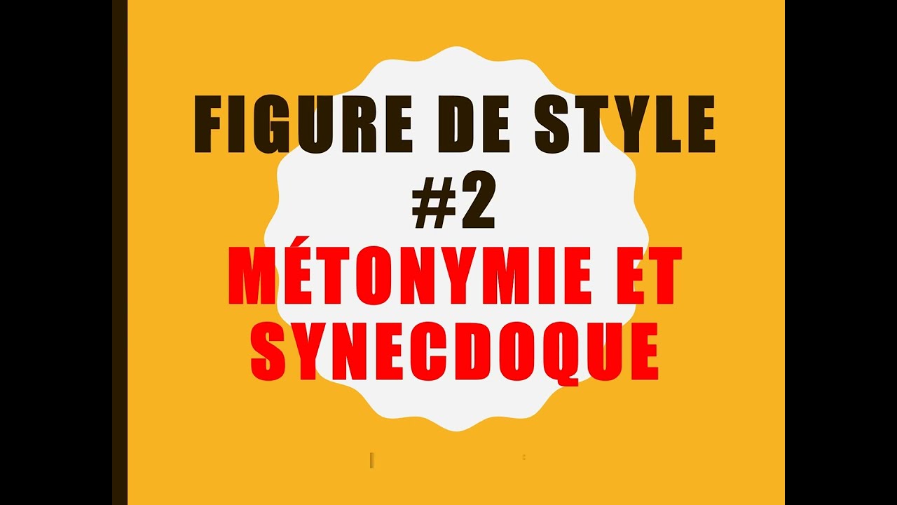 FIGURE DE STYLE #2 : Métonymie et synecdoque - YouTube