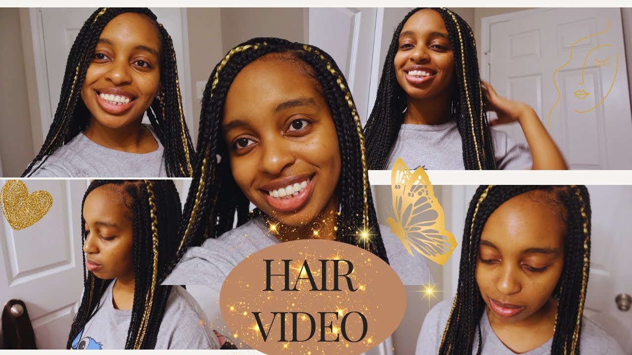I DID MY OWN BOX BRAIDS |WHAT I USED + BLOW DRY WITH WHOLE BRAIDING ...