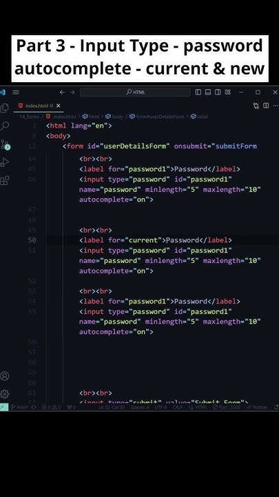 Master Html Input Password New Age Autocomplete Tips Htmlform Codewithmayur Youtube