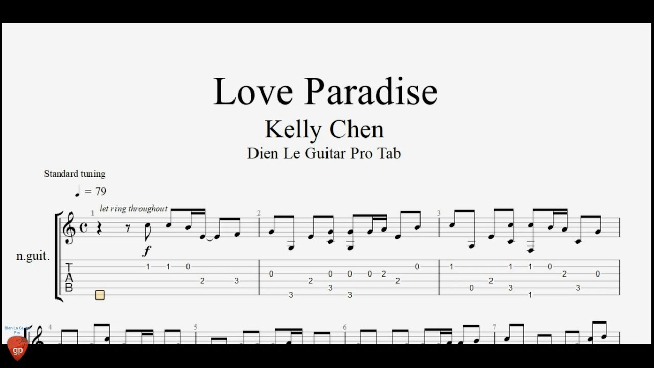 Love Paradise - Guitar Tutorial + TAB - YouTube