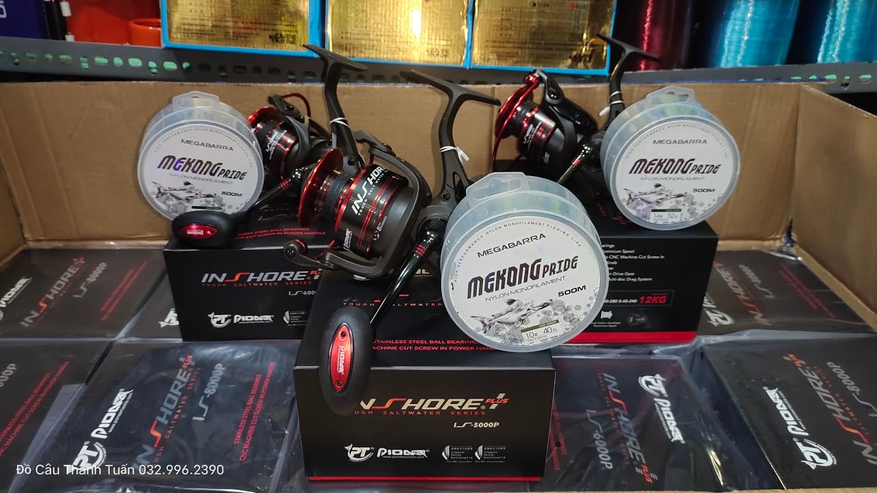 Máy Câu Pioneer Inshore Plus 5000 6000 8000 Tặng Cước Mekong Pride 500m ...