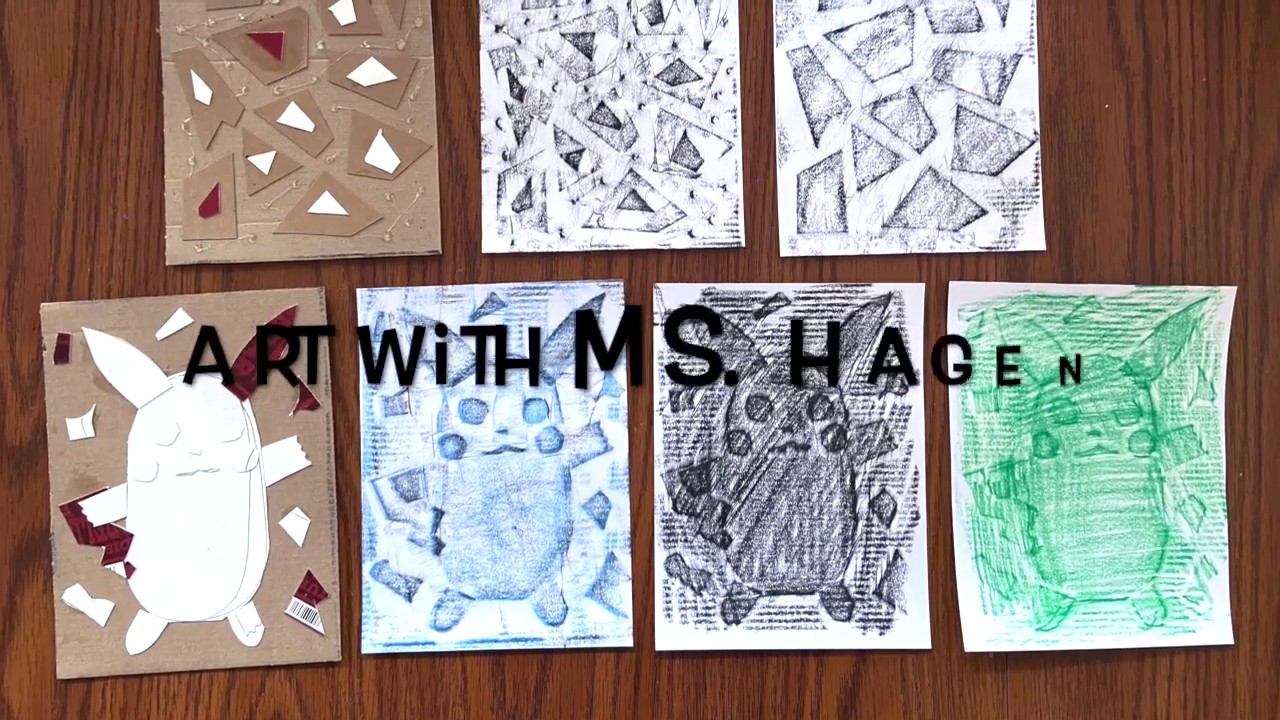 Easy Collagraph Crayon Printing from Home - YouTube