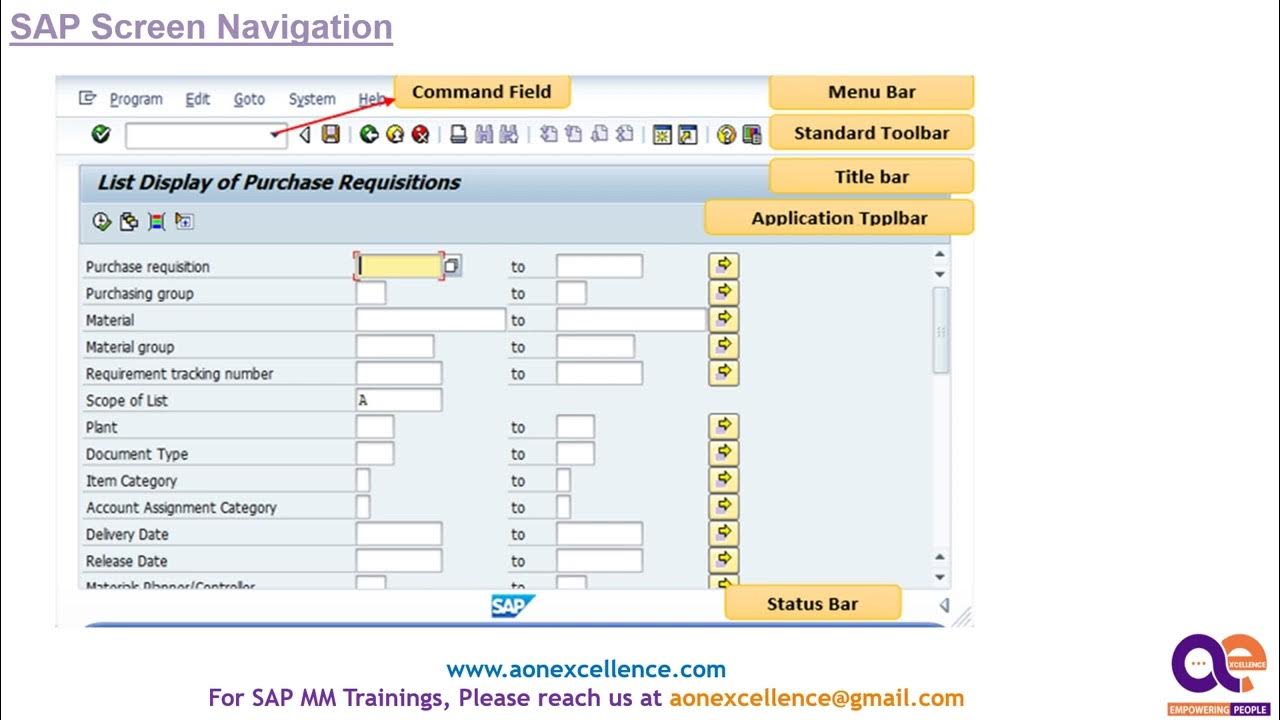 SAP Login and Screen Overview - YouTube