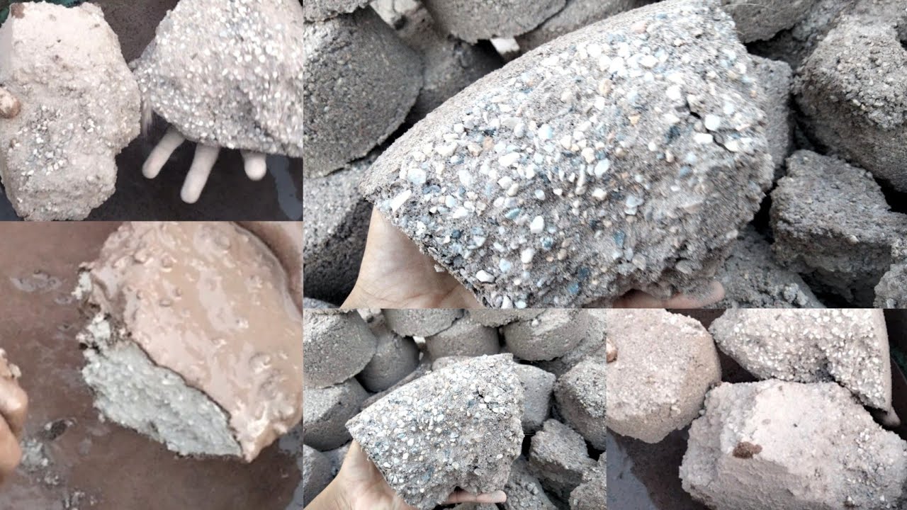 New lovely ️Super duper Concrete Sand cement Chunks+bowls lot's of ...