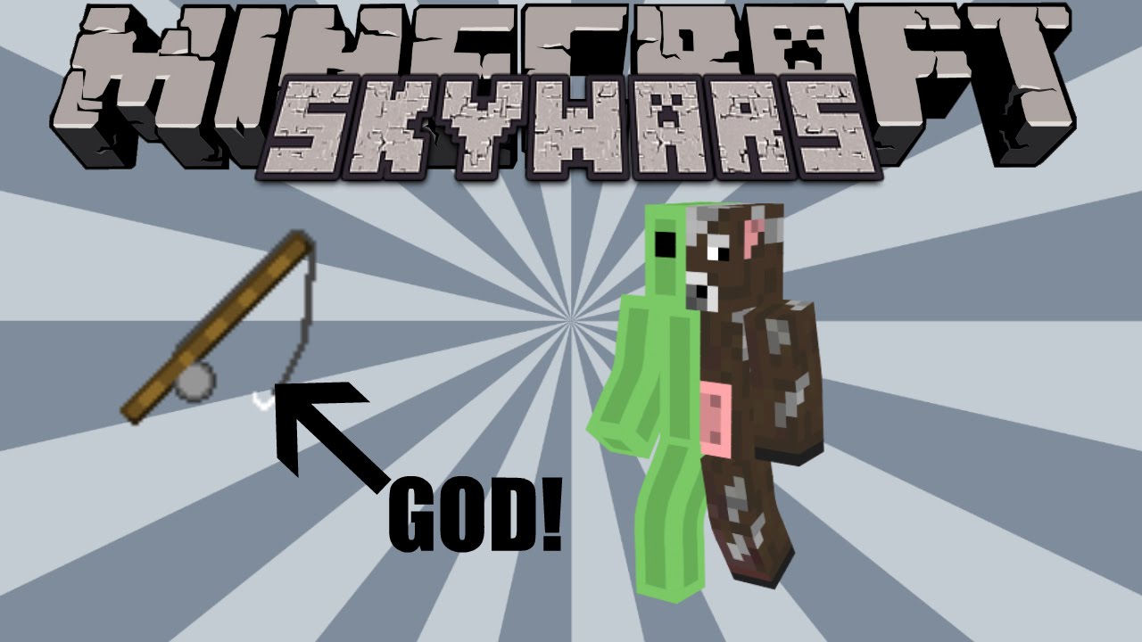 "GOD FISHING ROD" Minecraft Skywars - YouTube