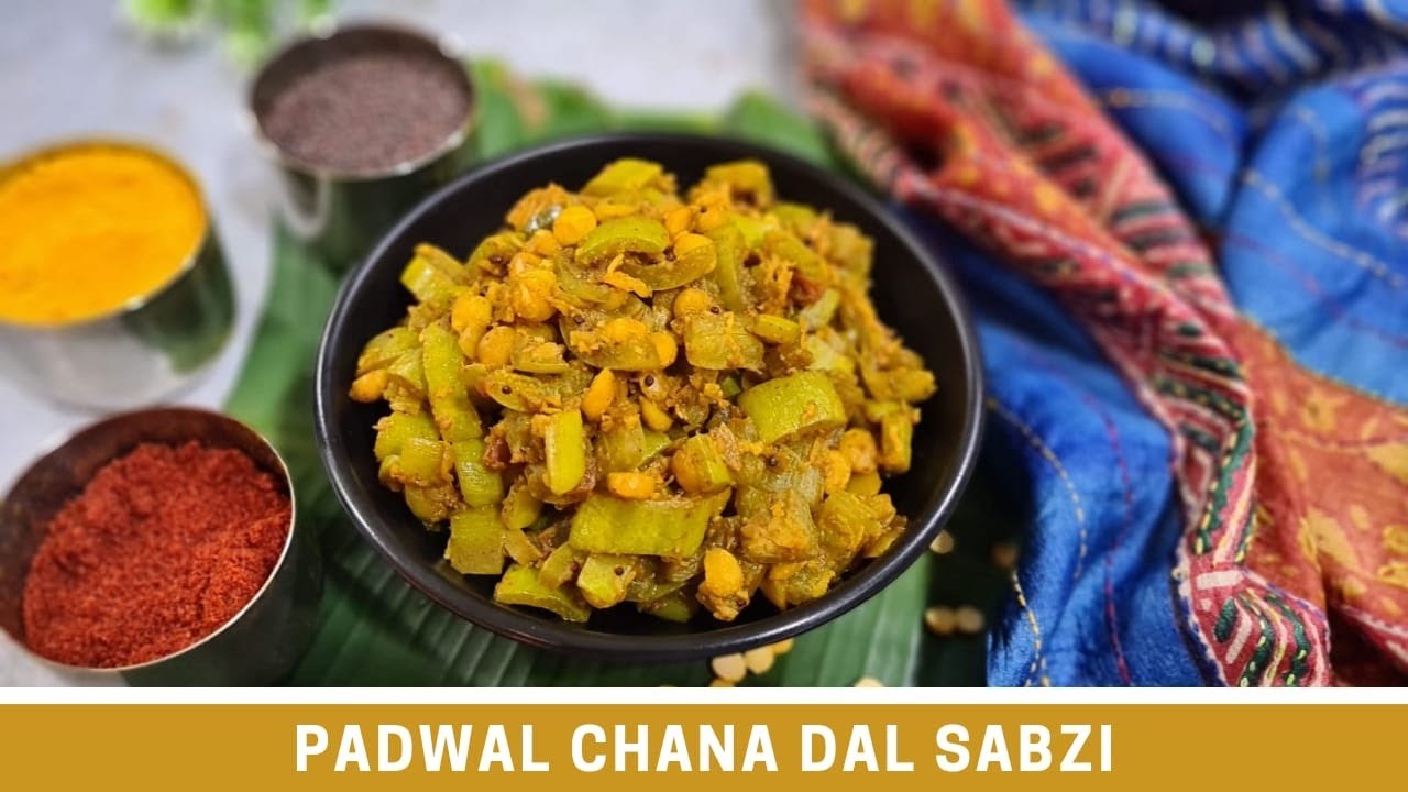 Padwal Chana Dal Sabzi | Snake gourd chana dal sabzi | Padwal chi Bhaji ...