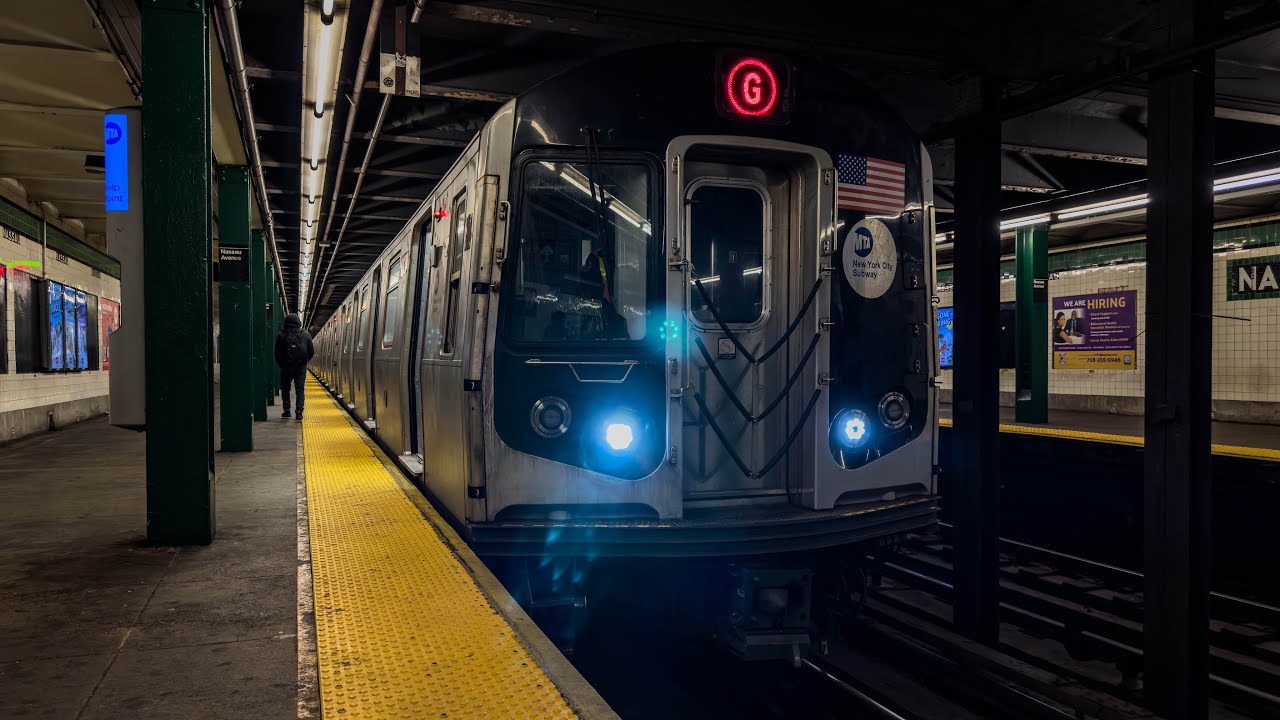 R160 with LED Headlights at Nassau Av - YouTube