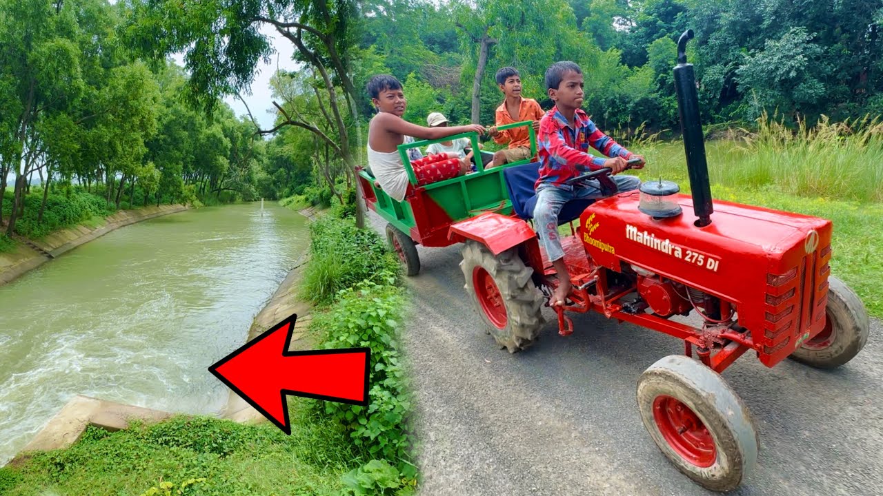 We Went To See The Water Fountain | Mini Mahindra Tractor - YouTube
