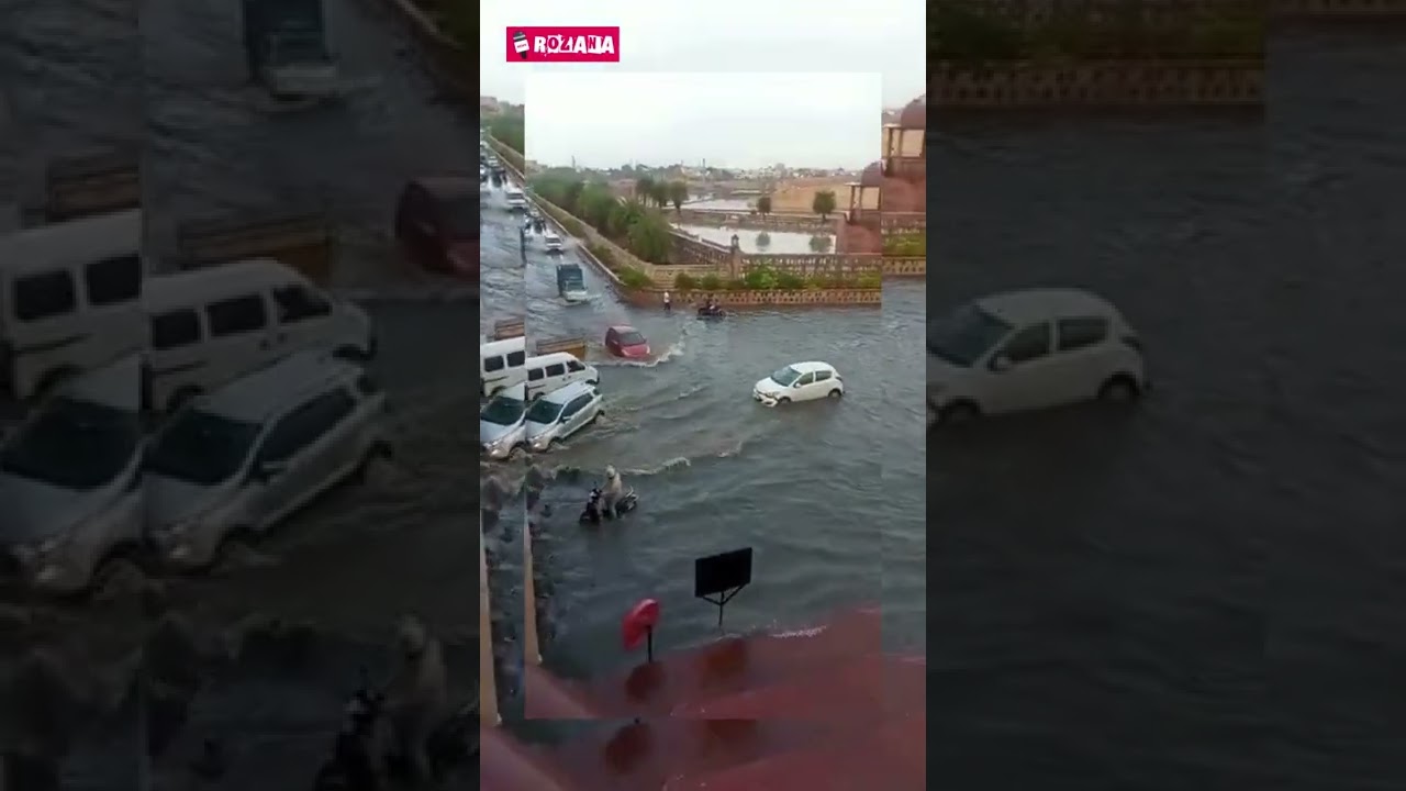 Today, Lucknow was flooded with water | Viral Video | News Rozana - YouTube