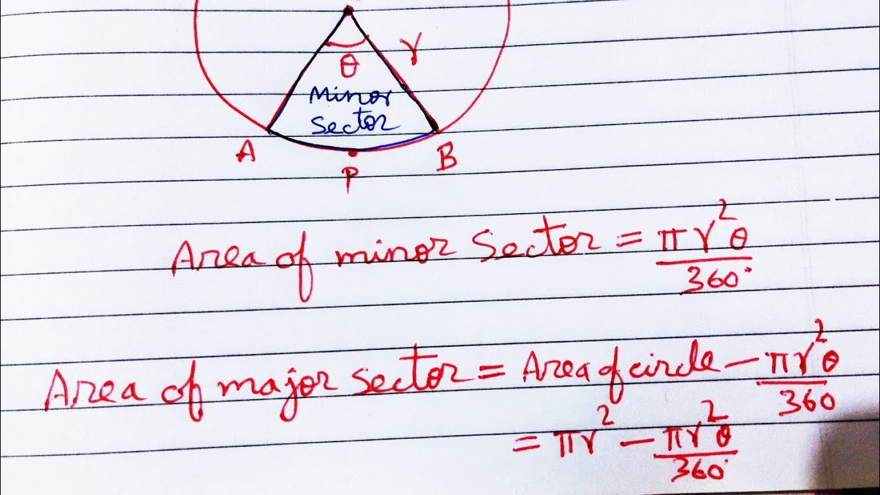10th class Formula of area of minor sector and MAJOR sector #viral ...