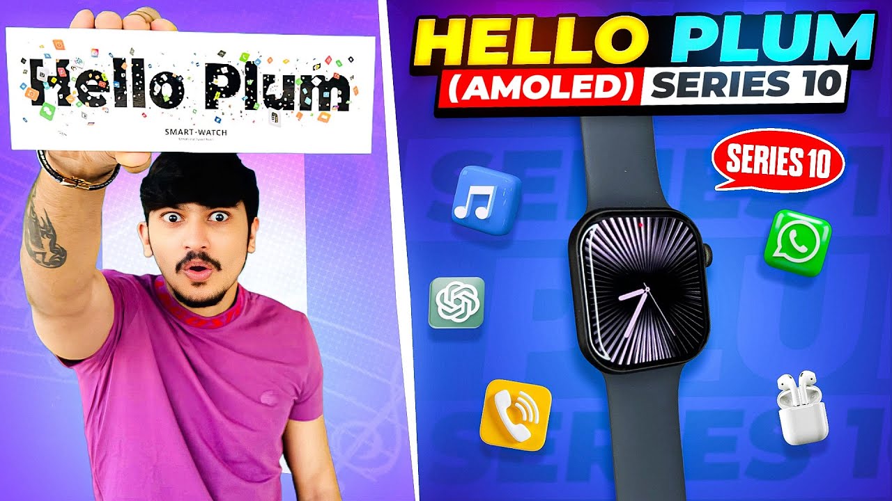 Hello Plum Smartwatch | Series 10 | Amoled | Tws | 2gb | Real Sensor # ...