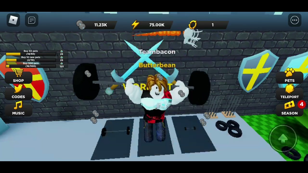 strongman simulator roblox i have 2 rebirth with how much strength ...