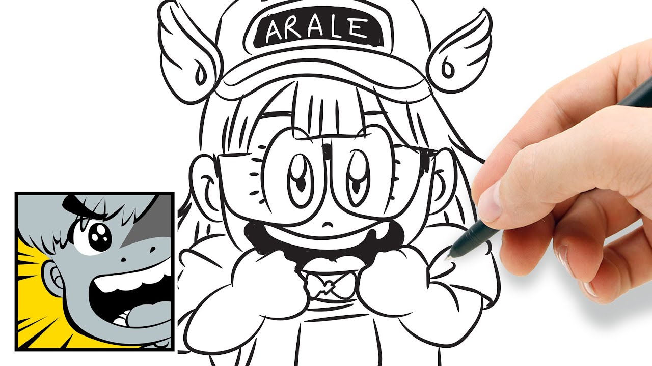How to draw Arale Norimaki - YouTube