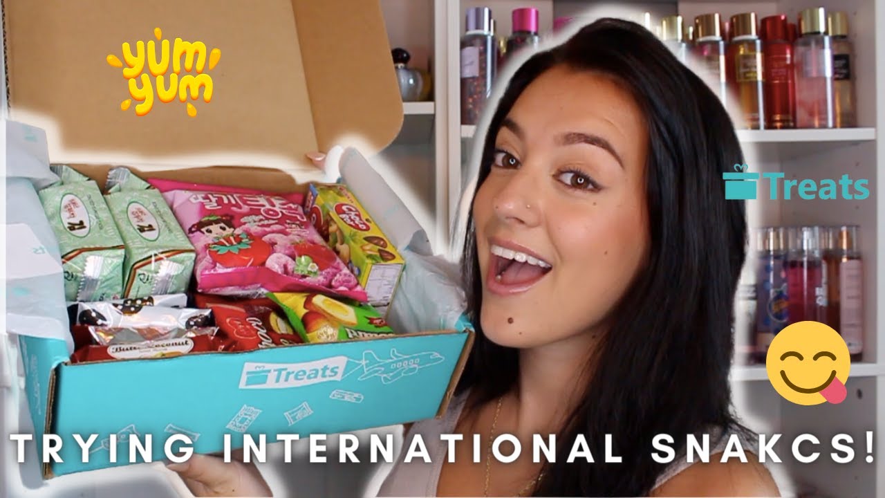 TRYING INTERNATIONAL SNACKS🇰🇷!! TRY TREATS SUBSCRIPTION BOX! - YouTube
