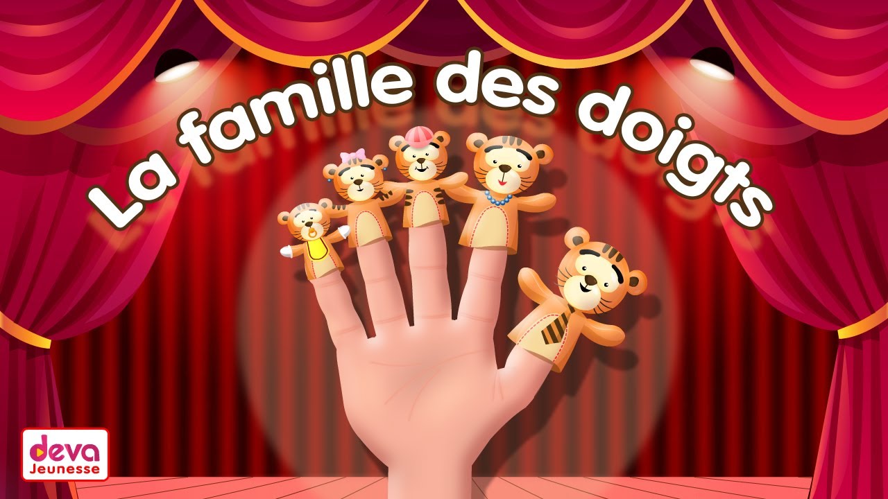La famille des doigts ⒹⒺⓋⒶ Comptine à geste pour enfant - YouTube