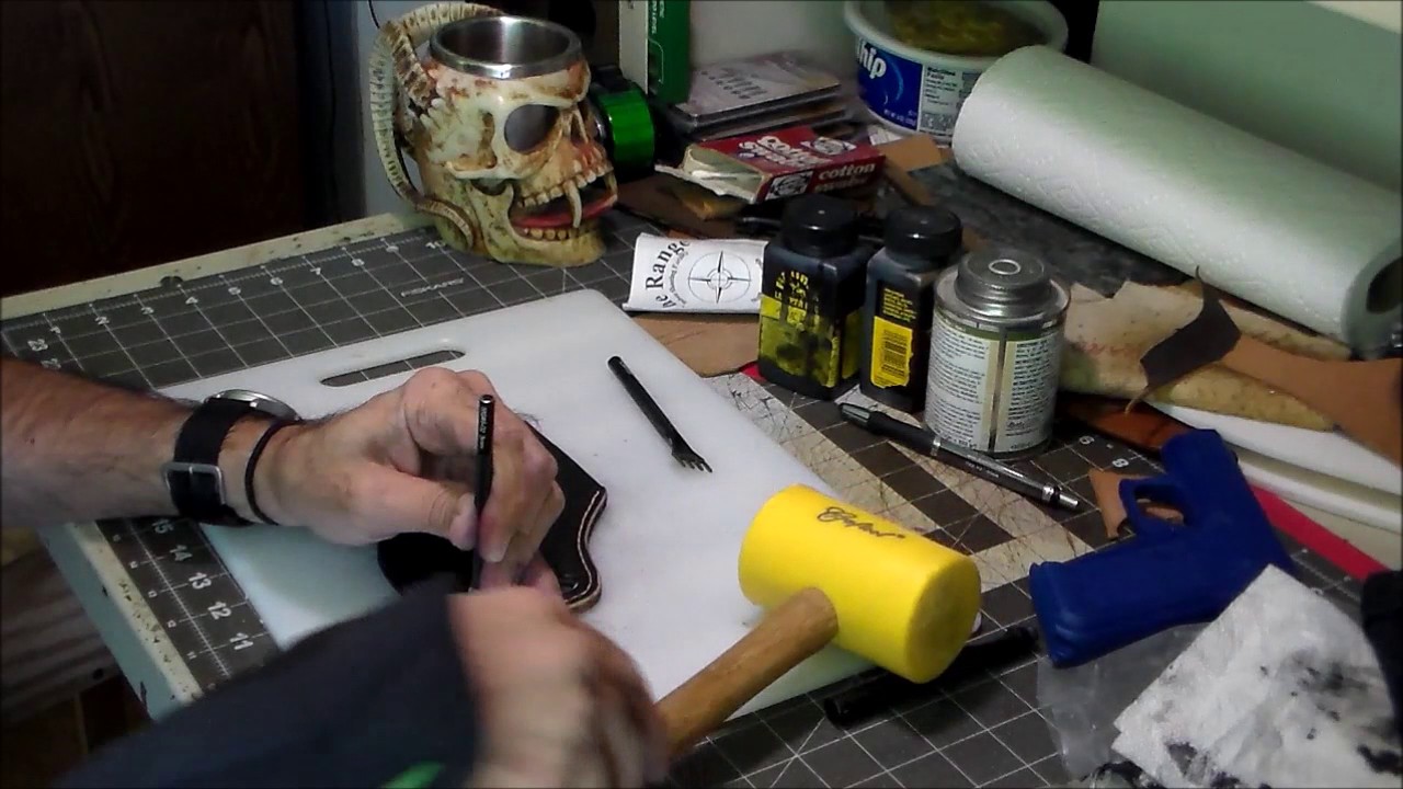 Part 6-11: Punching Stitch Holes and Touching Up Dye - YouTube