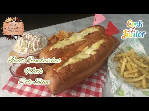 Boat Sandwiches with Coleslaw...by Mrs Tahir - YouTube