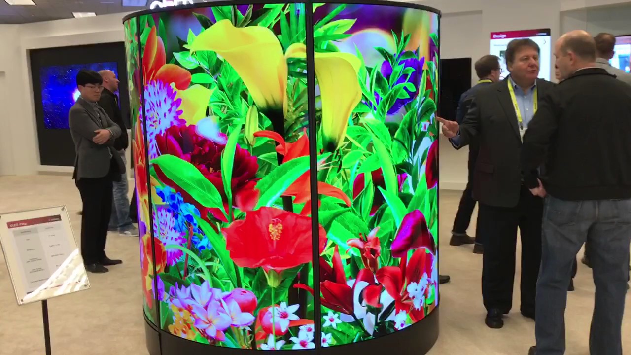 LG OLED Column Video Wall - YouTube
