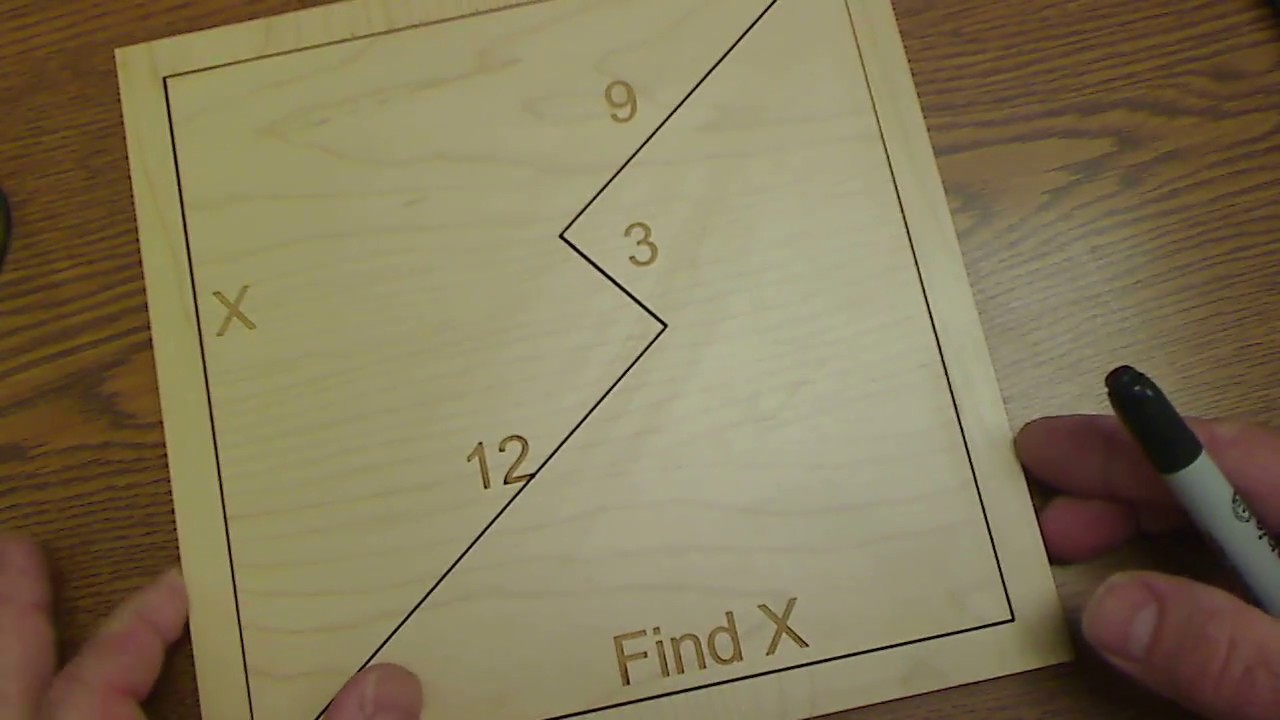Wooden Math Puzzle, Diagonal of a Square - YouTube