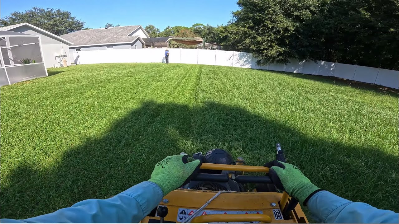 Lawn Care | Realtime Double Mowing HUGE Bi-Weekly Lawn - YouTube