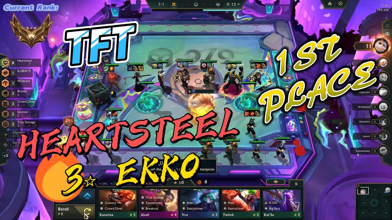 TFT 1ST PLACE HEARTSTEEL 3 STAR EKKO | Hinoki - YouTube