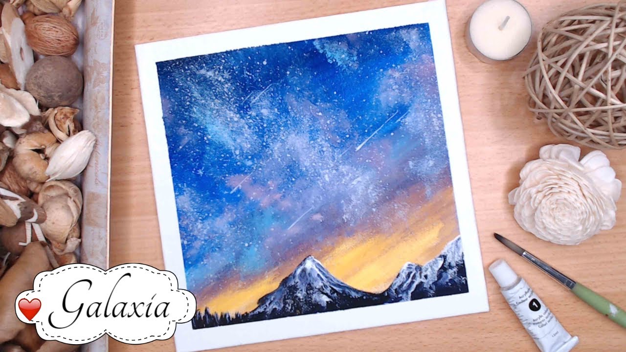 Invata sa pictezi Munti si Cerul Instelat | Pictura si Arta in Romania ...