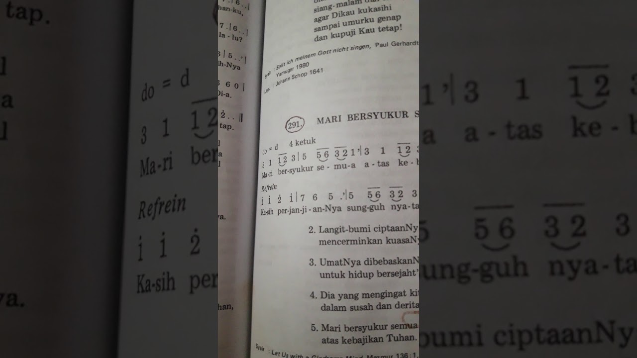 KJ 291. MARI BERSYUKUR SEMUA - COVER DEWI.S (SL) - YouTube