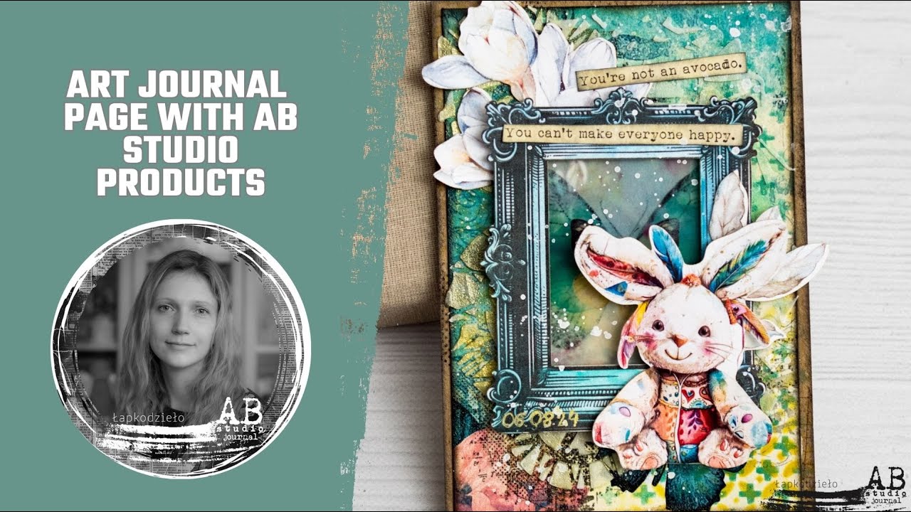 DT AB Studio - Art journal page - YouTube