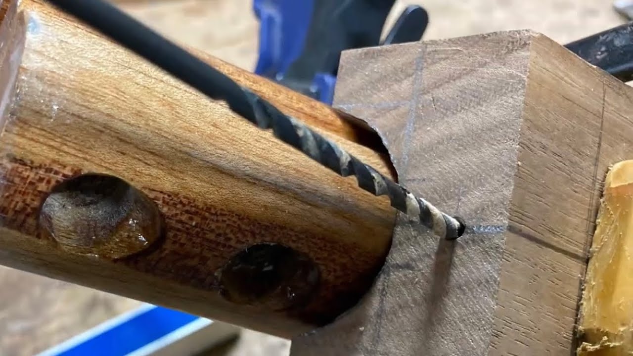 Drilling jig for shooting line retainer pin - YouTube
