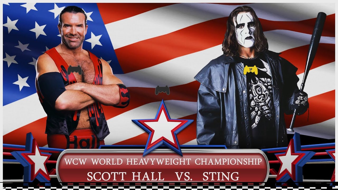 Sting vs. Scott Hall WCW Championship (4K) - YouTube