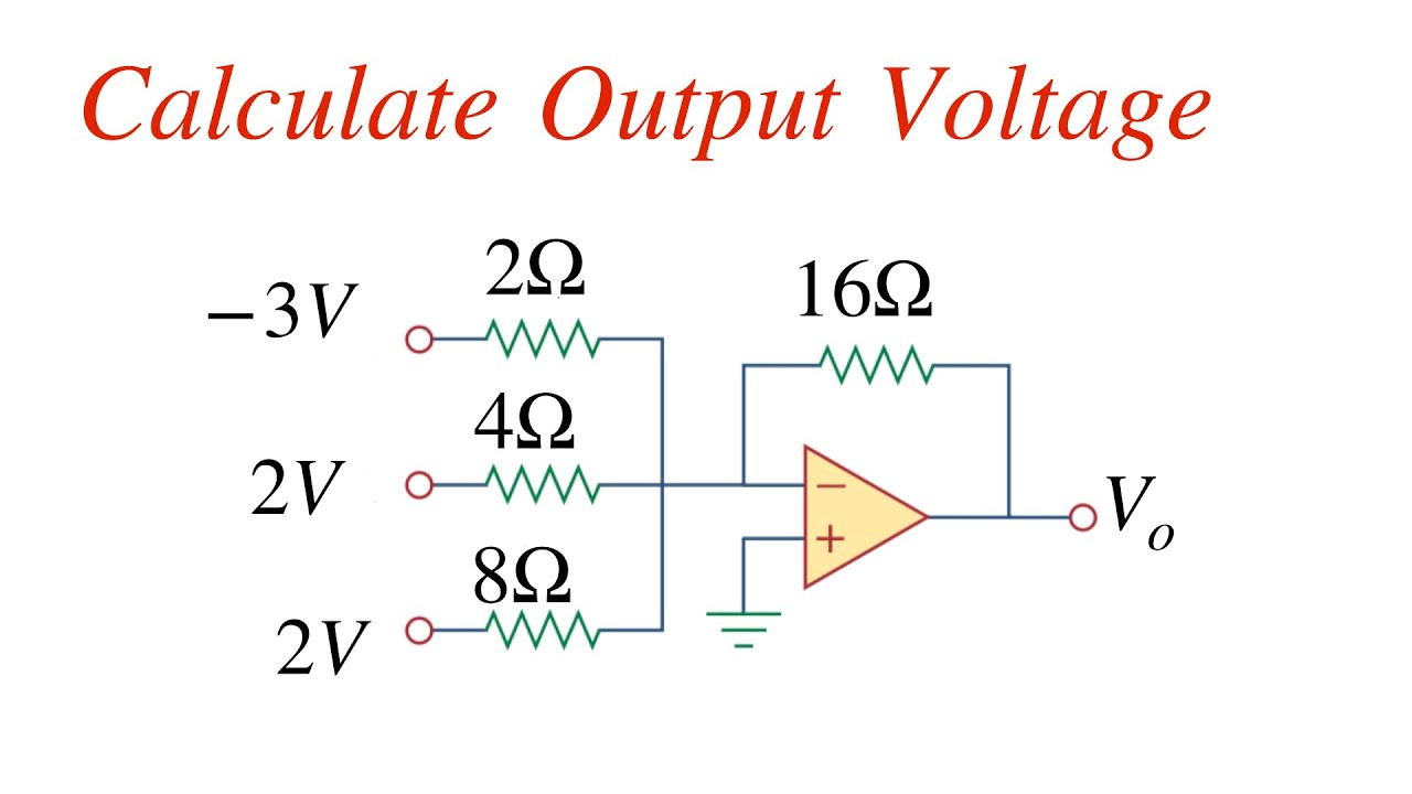 Summing Amplifier Inverting Amplifier Opamp Output Voltage Solved Problem Youtube