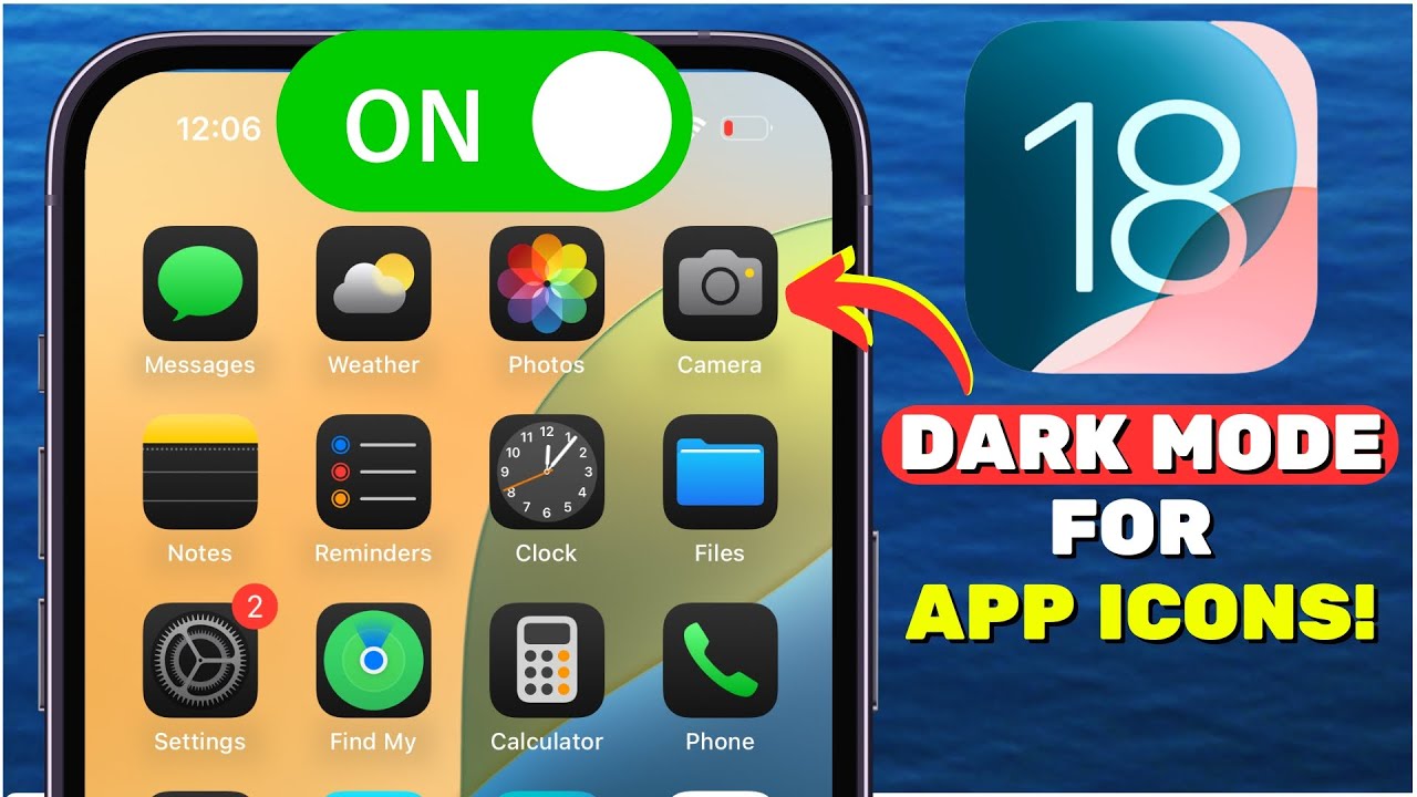 Enable DARK MODE For App Icons On iPhone iOS 18 - YouTube