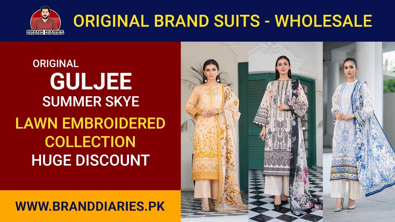 GULLJEE Latest Vol. Summer Skye - Digital Printed Embroidered ...