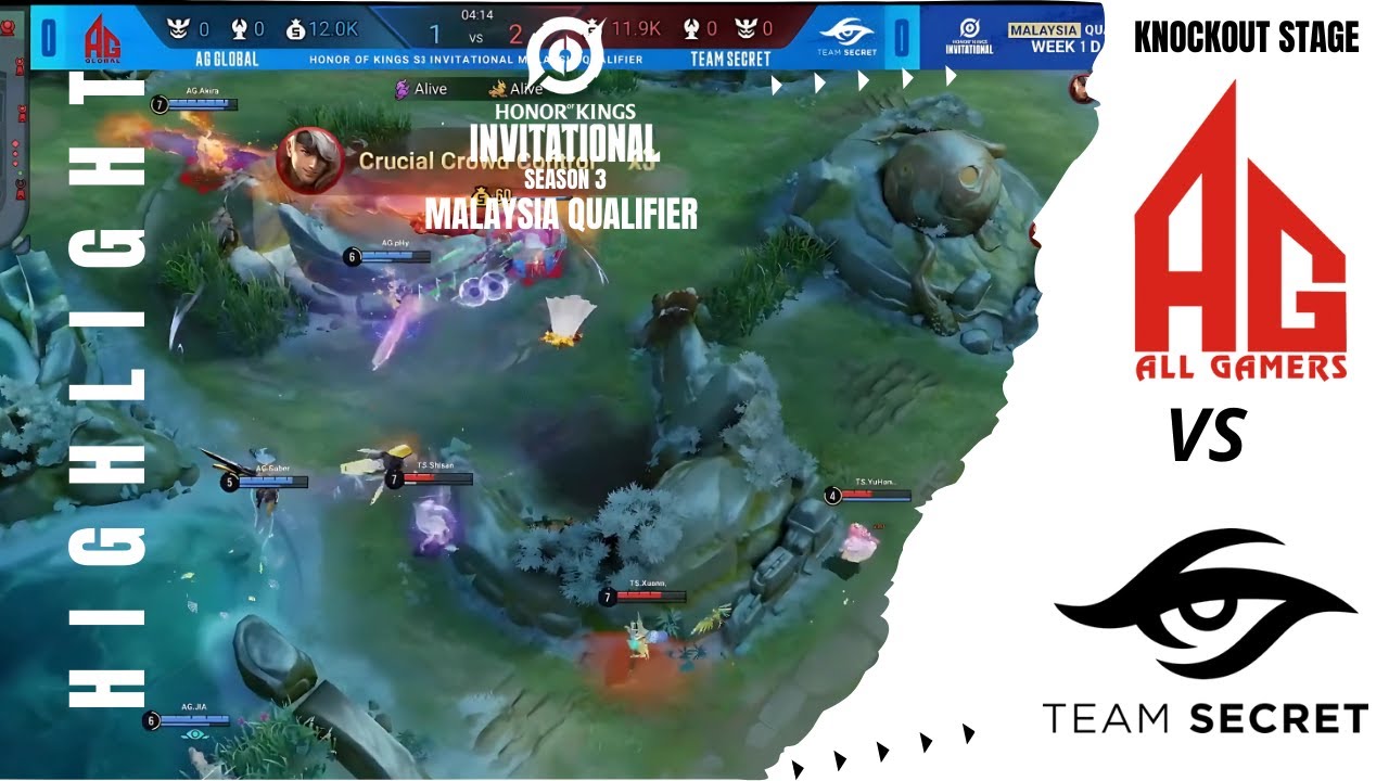 Highlight AG VS TS Invitational S3 MALAYSIA QUALIFIER #hokglobal #honorofkings - YouTube
