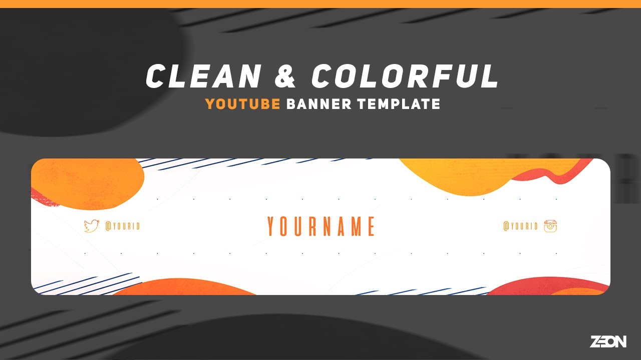 Clean and Colorful YouTube Banner Template \ 2020 \ [ FREE ] - YouTube