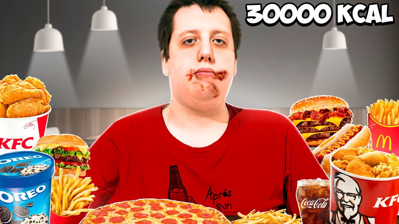 COMIENDO COMO LA PERSONA MAS OBESA POR 24 HS 🍗 - YouTube