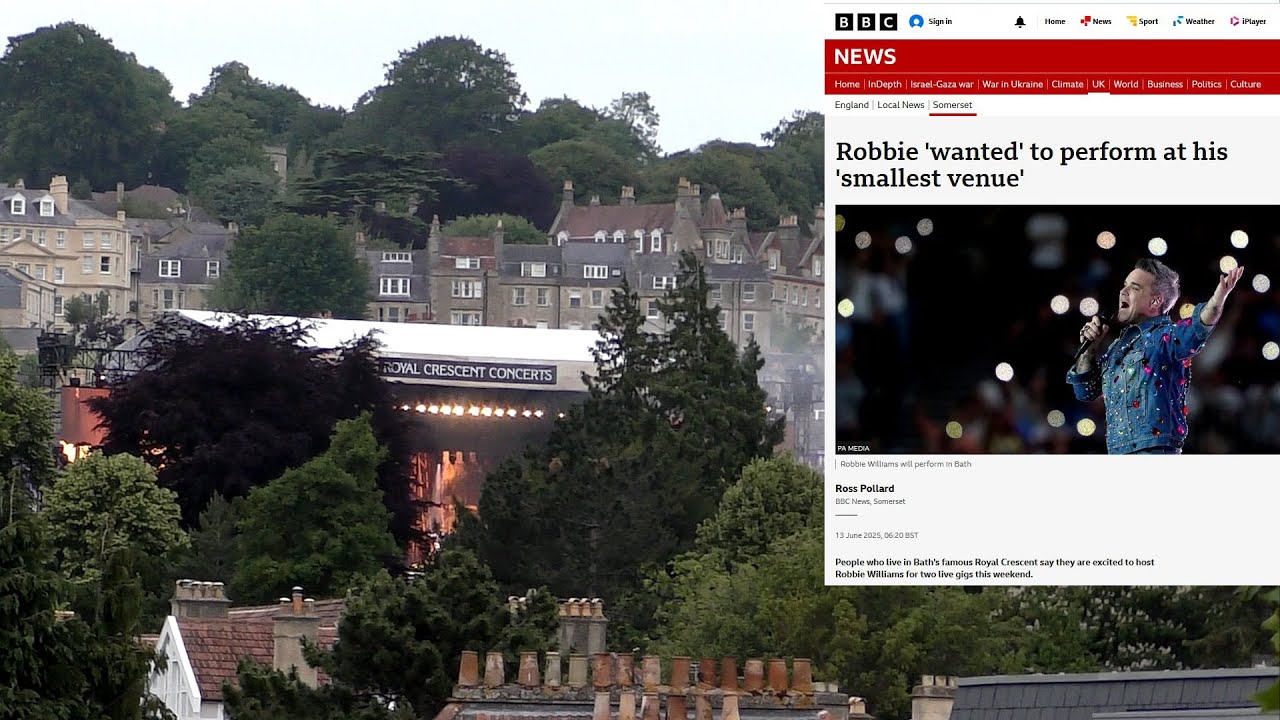 Robbie Williams - open-air concert at the Royal Crescent, Bath - YouTube