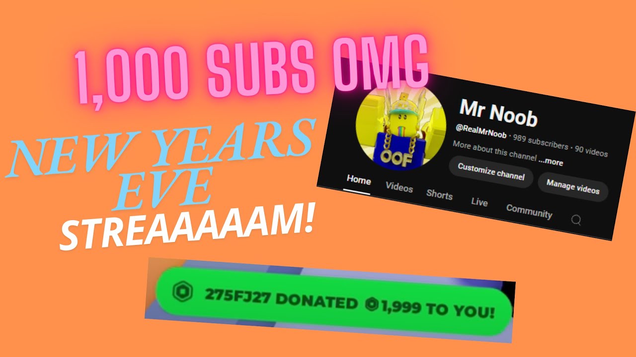 1,000 SUBSCRIBER STREAM + NEW YEAR - YouTube