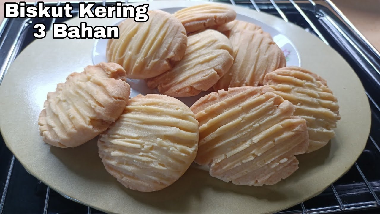 Resepi Biskut Kering 3 bahan simple,Murah dan Rangup - YouTube